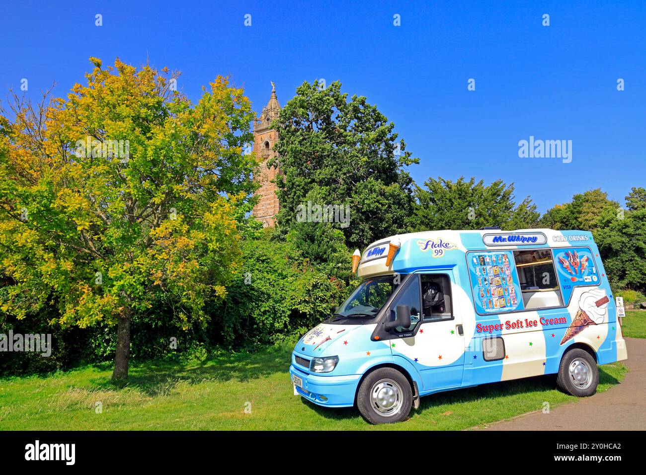 Mr Whippy ice cream van, Cabot Tower, Brandon Hill, Bristol. Taken ...