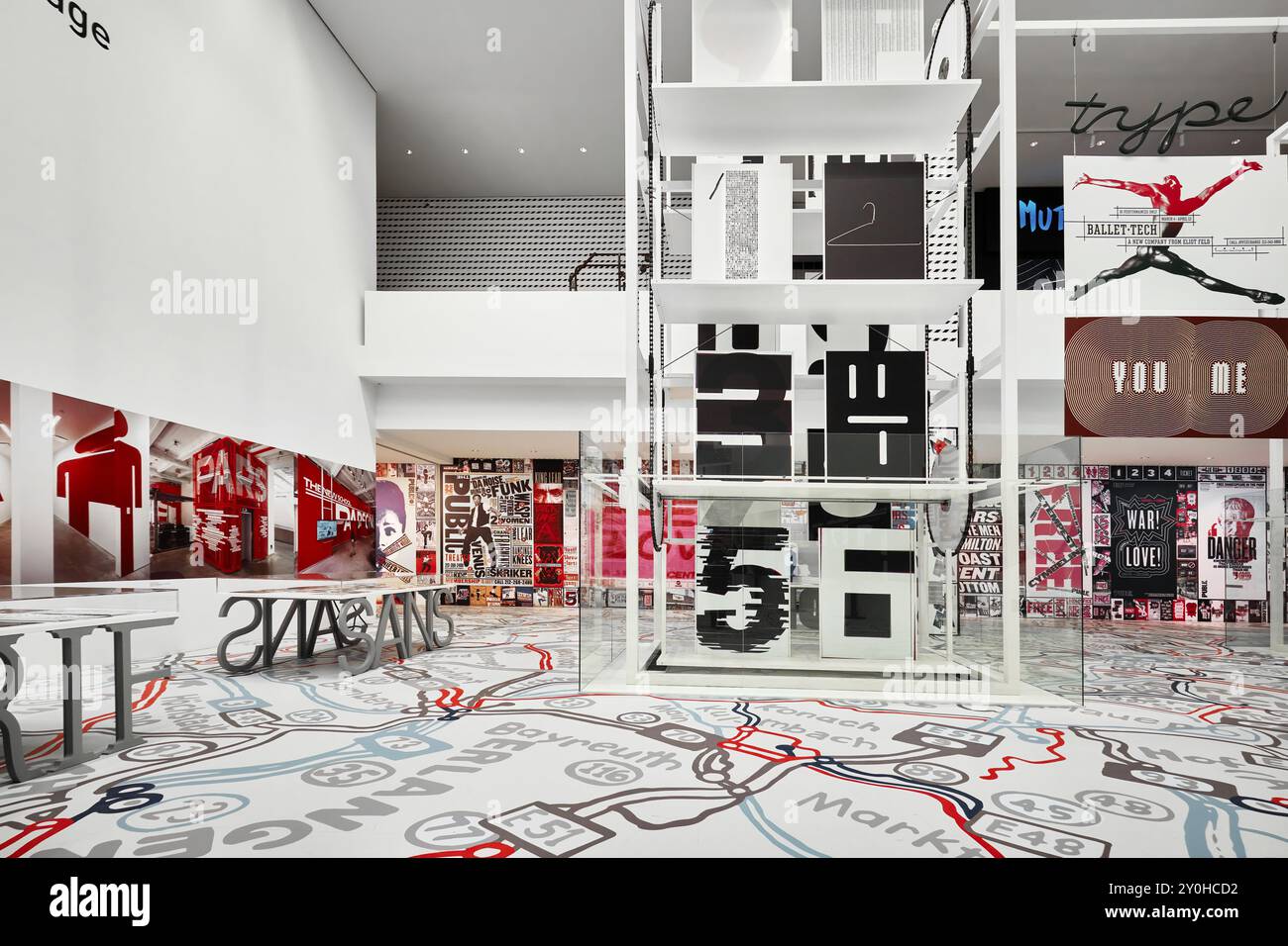 Munich, Germany - April 17, 2024: Type exhibition in Pinakothek der ...