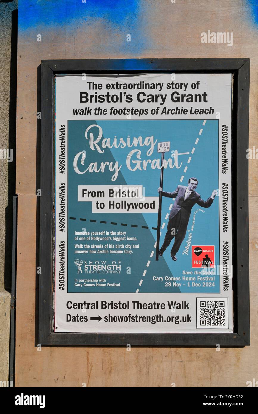 Poster for a biographical guided walks featuring the life of Cary Grant ...
