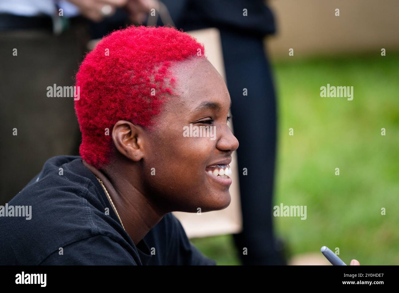 ARLO PARKS, MEETING FANS, 2024: Pop singer Arlo Parks meets fans at the ...