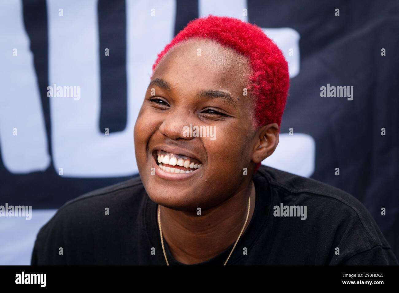 ARLO PARKS, MEETING FANS, 2024: Pop singer Arlo Parks meets fans at the ...