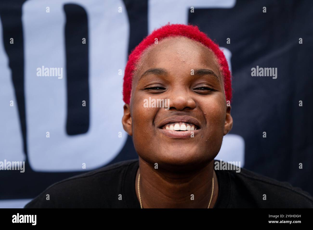 ARLO PARKS, MEETING FANS, 2024: Pop singer Arlo Parks meets fans at the ...