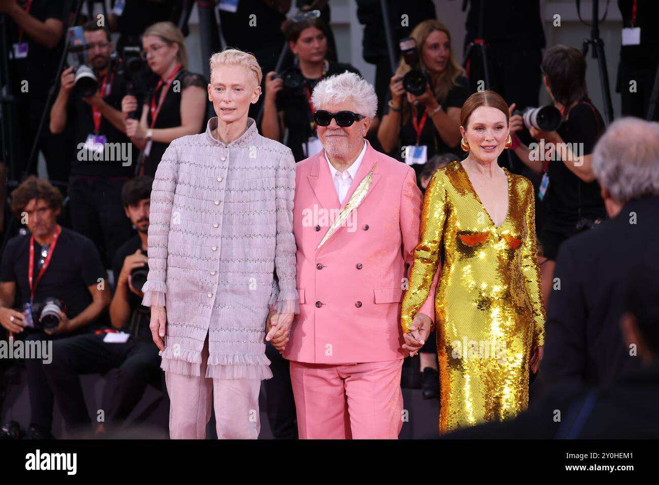 Venice 2nd September 2024 Julianne Moore, Tilda Swinton and Pedro ...