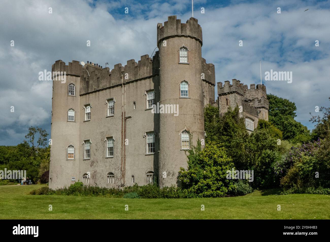 Malahide Castle with its parks and gardens is a popular attraction ...