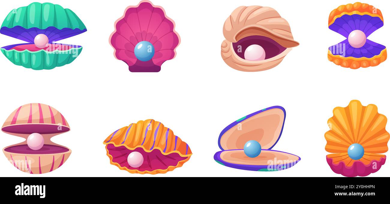 Clam shell beads Stock Vector Images - Alamy