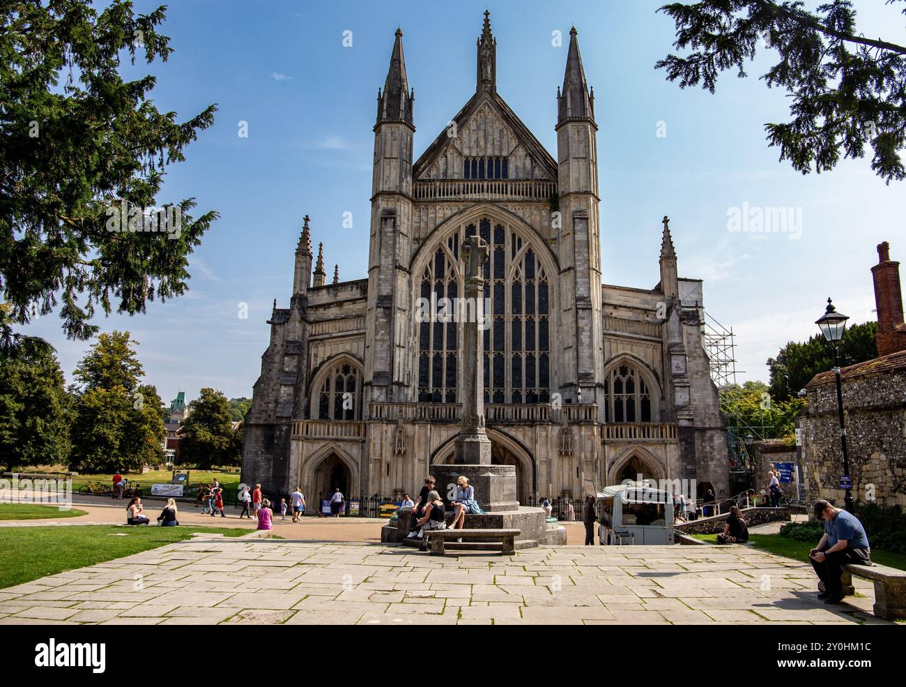 Winchester cathedral a beautiful Gothic-style cathedral with striking ...