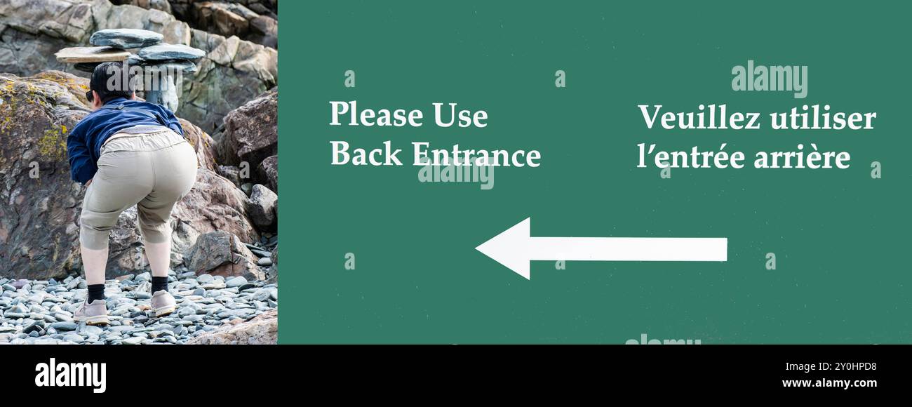 Please use back entrance sign at Hawthorne Cottage National Historic ...