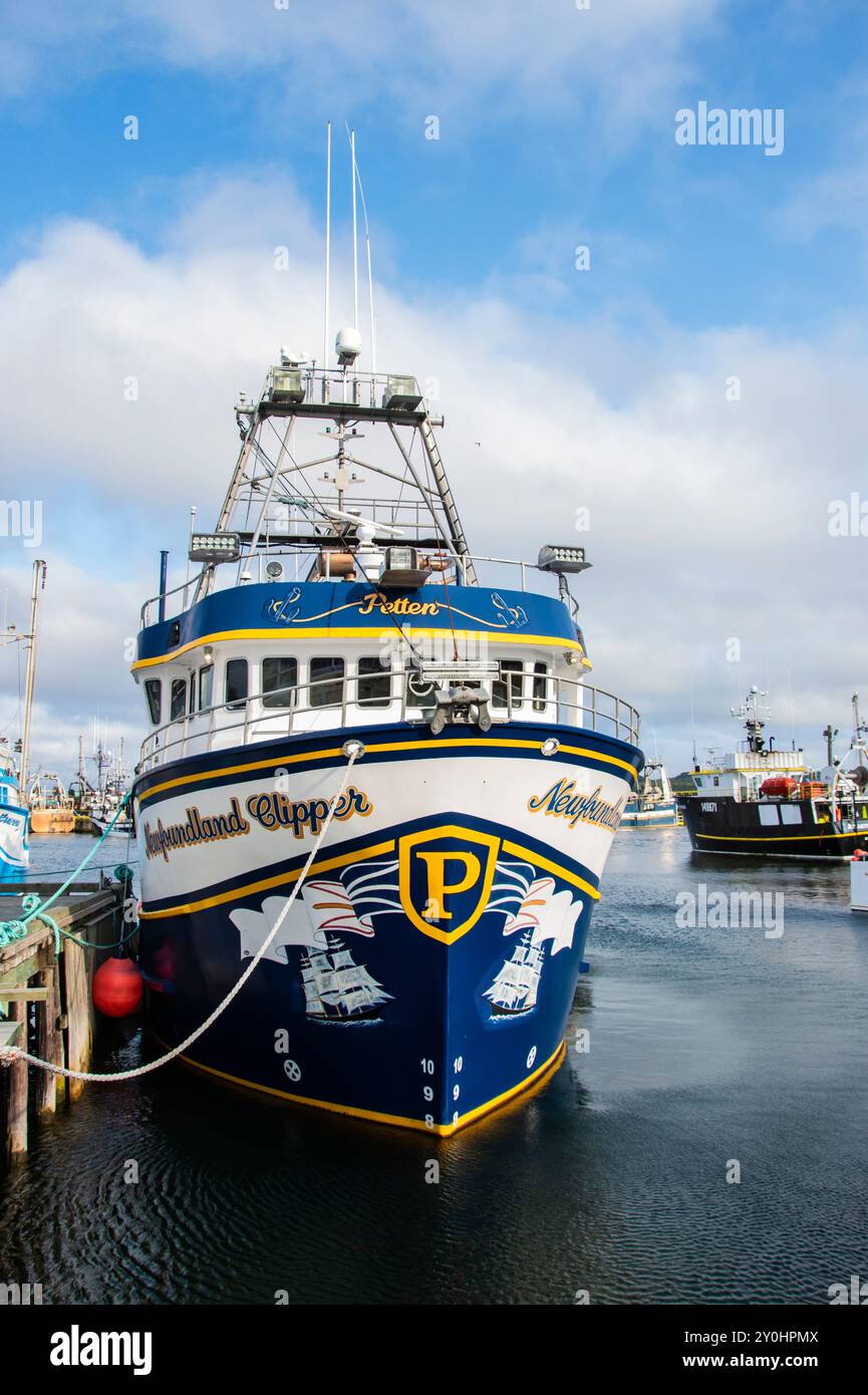Newfoundland Clipper boat tied up in Port de Grave, Newfoundland ...
