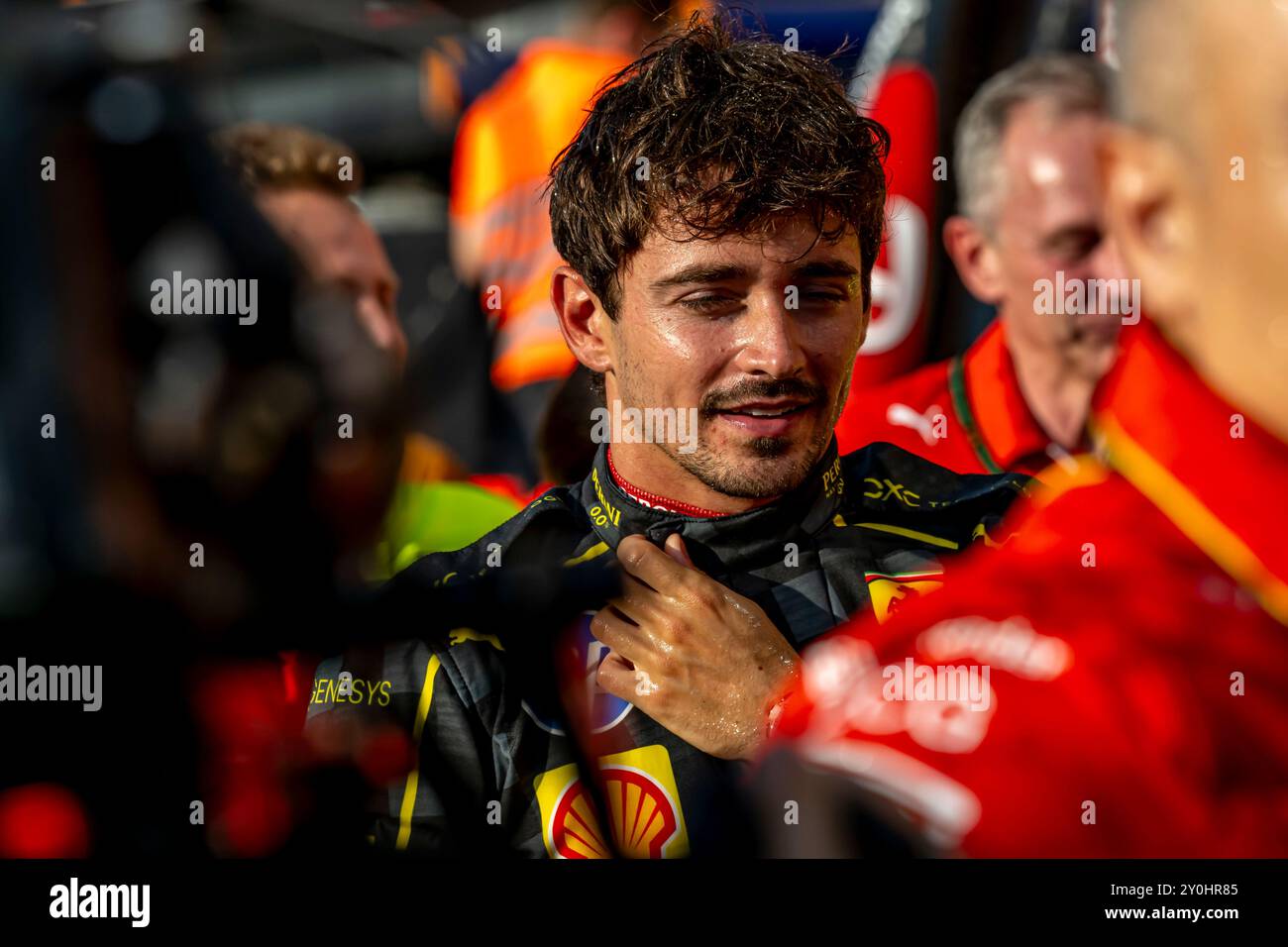 Monza, Italy, September 01, Charles Leclerc, from Monaco competes for ...
