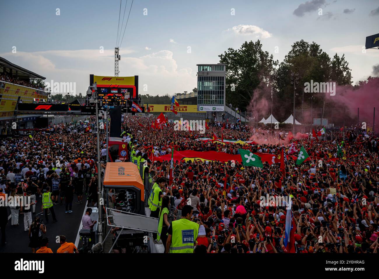 Monza, Italy, September 01, Charles Leclerc, from Monaco competes for ...