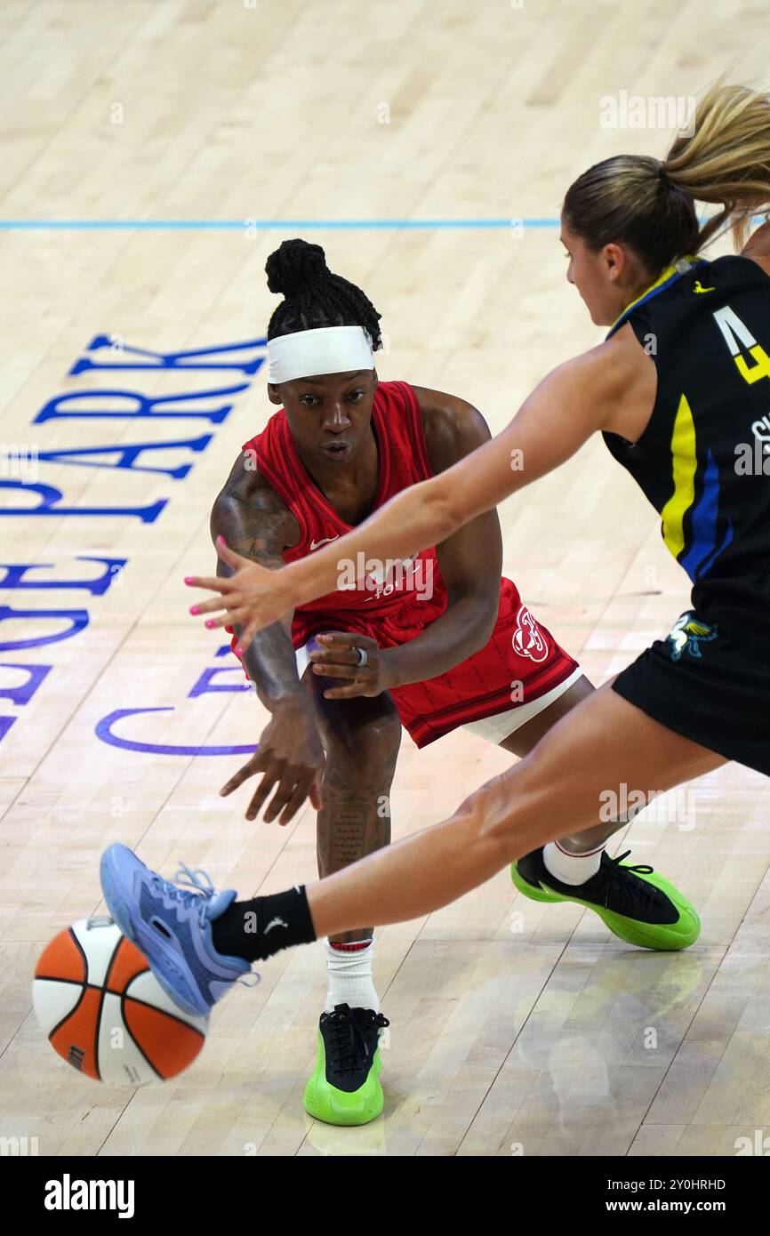 Arlington, United States. 01st Sep, 2024. Indiana guard Erica Wheeler ...