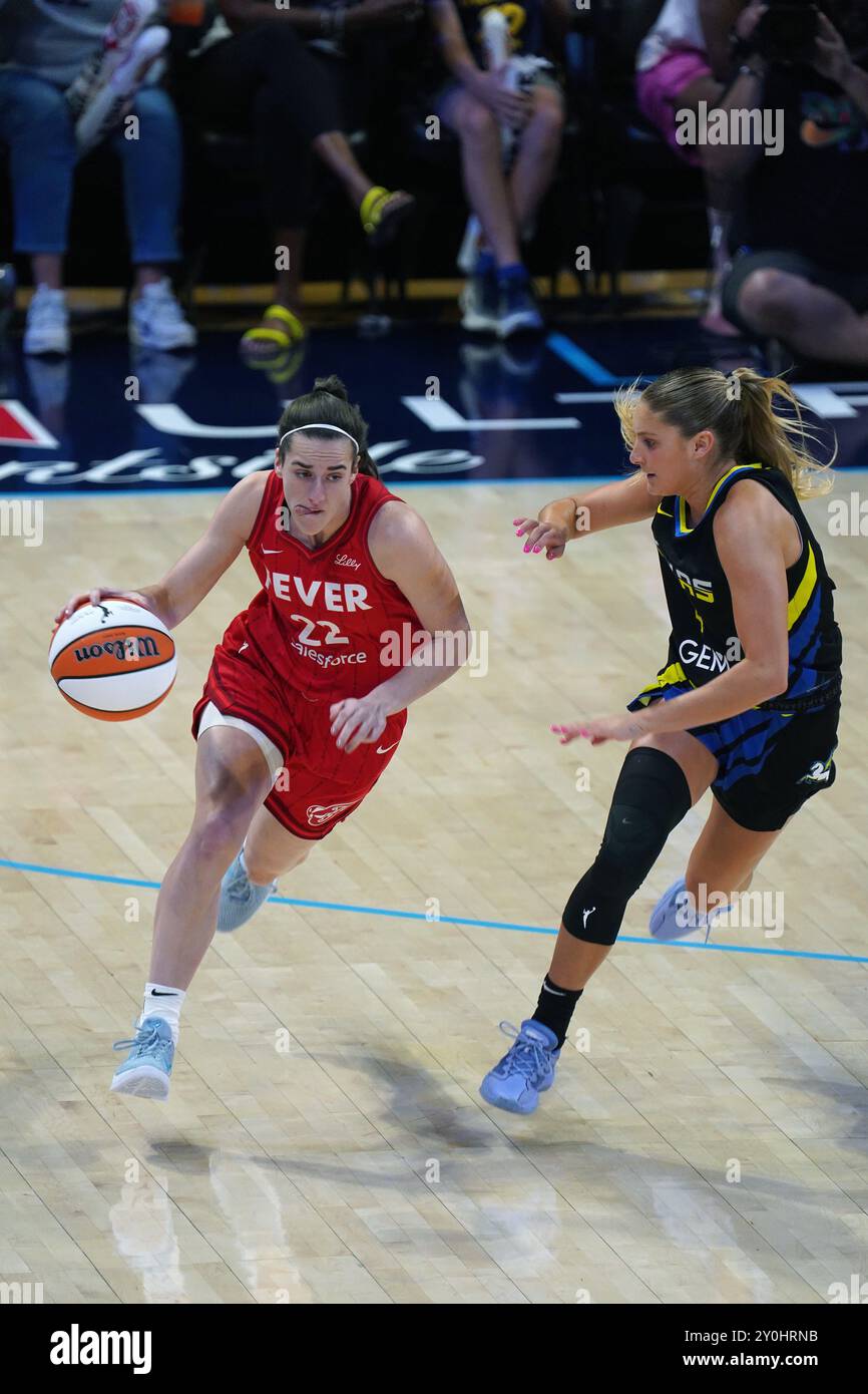 Arlington, Texas, USA. 1st Sep, 2024. Indiana guard Caitlin Clark #22 ...
