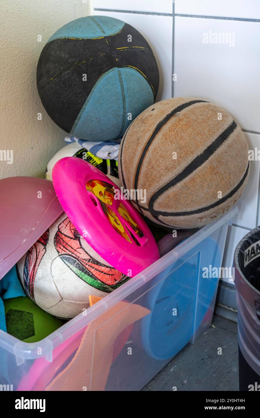 Classroom of a fourth grade, after school, the building is older but in ...