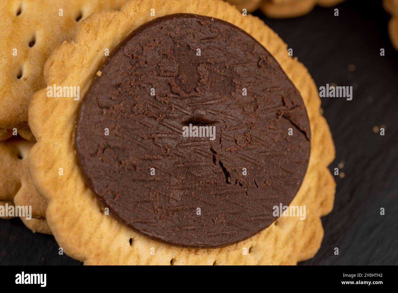 fresh crunchy cookies with chocolate filling , fresh crunchy sandwich ...