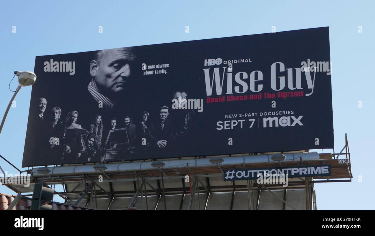 Los Angeles, California, USA 31st August 2024 HBO Wise Guy Billboard on ...