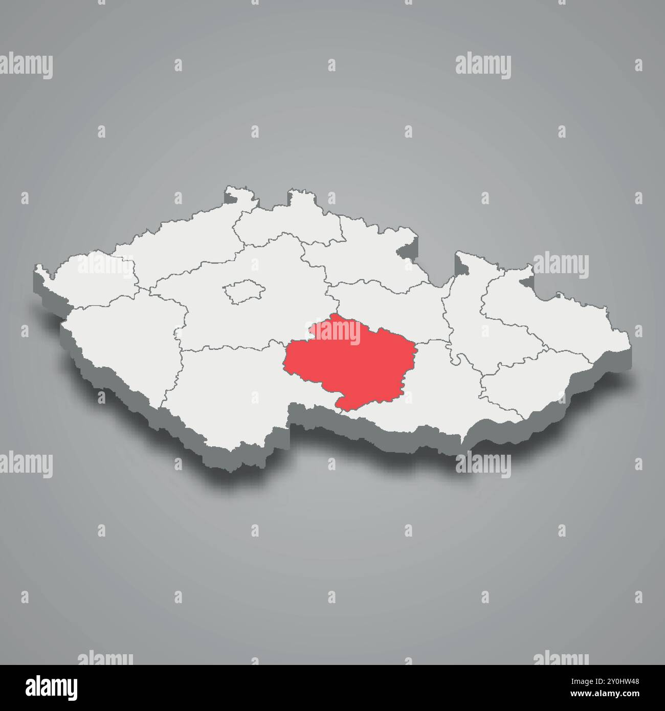 Vysocina region location within Czech Republic 3d isometric map Stock Vector Image & Art - Alamy