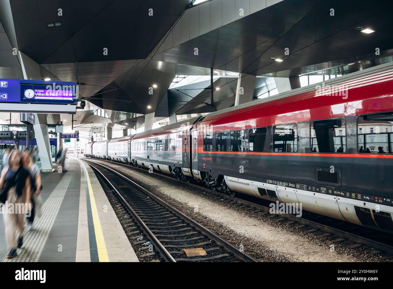 Vienna, Austria - August 6, 2024: Railjet train from Vienna to ...