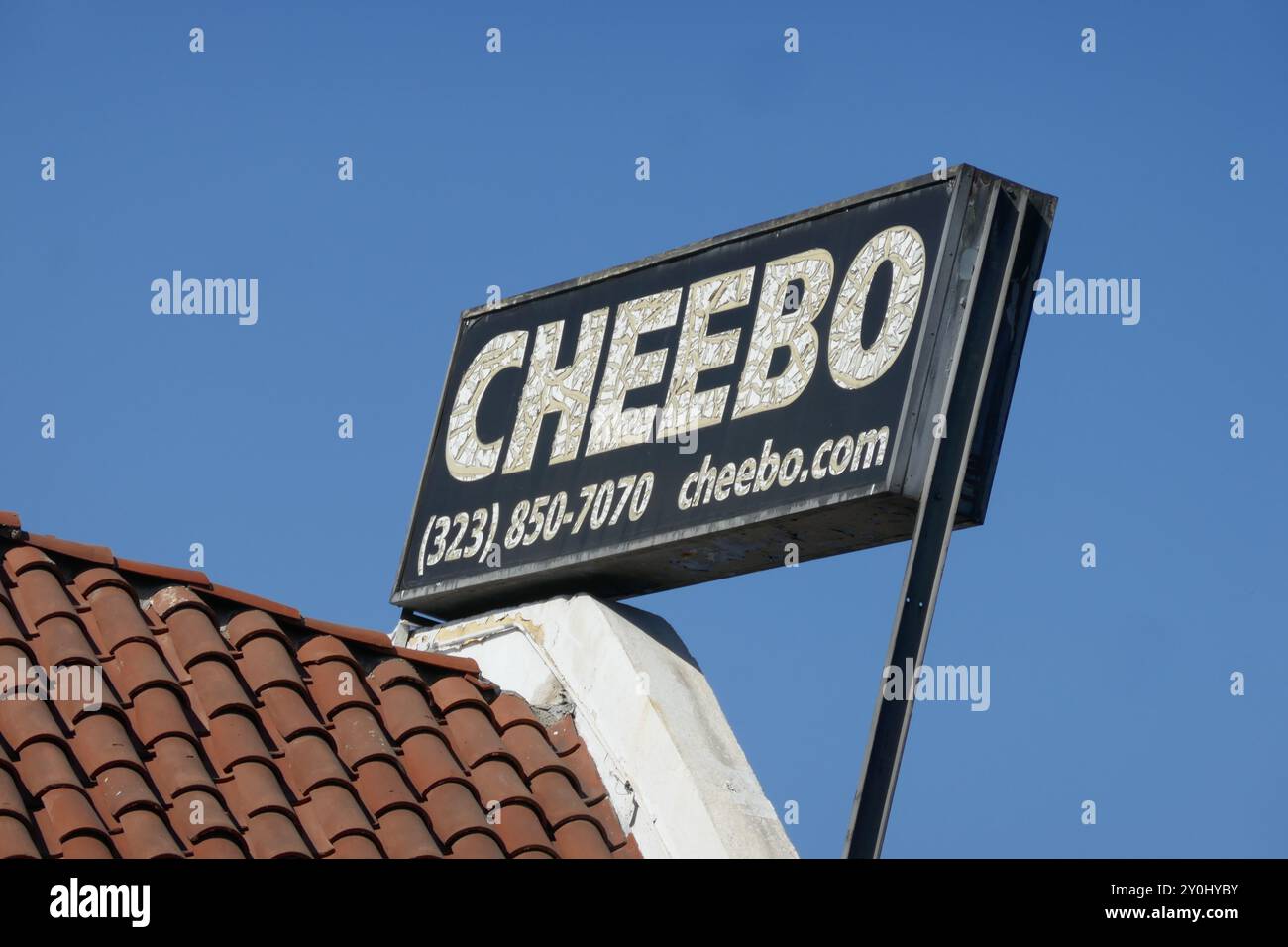Los Angeles, California, USA 31st August 2024 Cheebo Restaurant Sign on ...