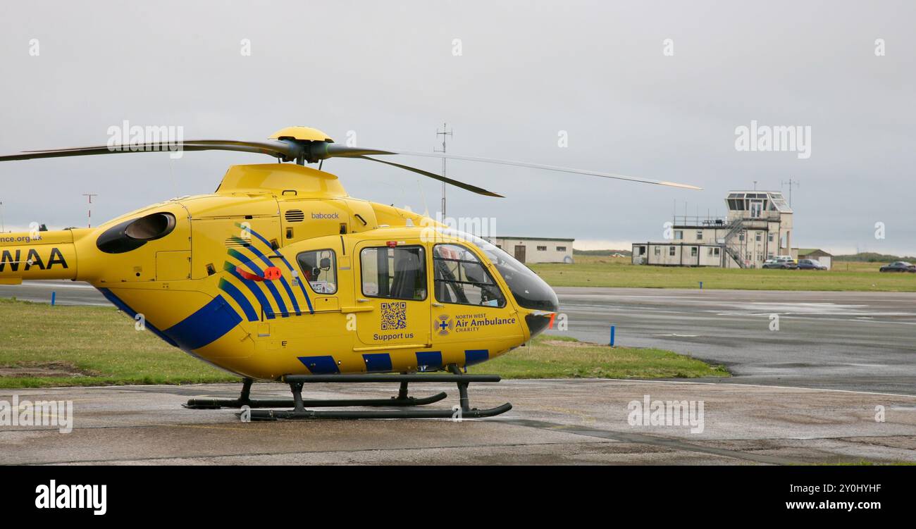 A view of the North West Air Ambulance Helicopter at Blackpool ...