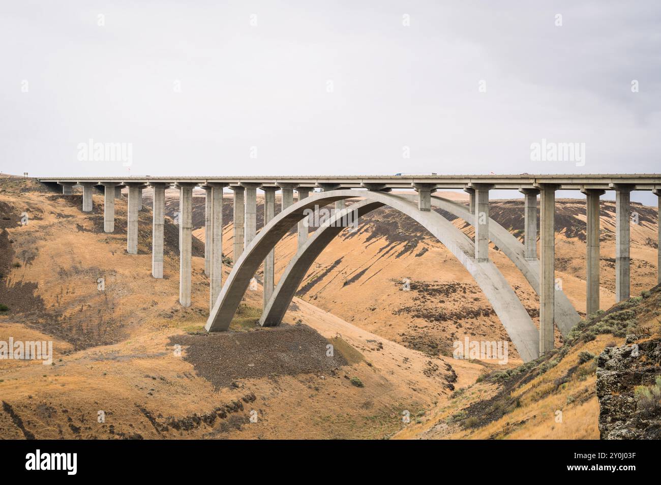 The Fred G. Redmon Bridge. near the Selah Creek Washington high rest ...