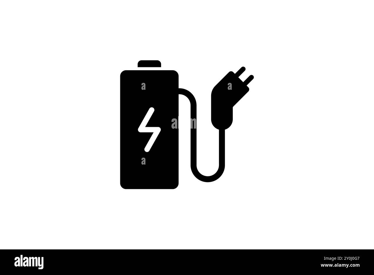 Rechargeable battery with cord and electric charging connector black ...