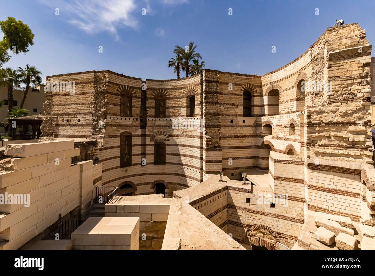 Babylon Fortress, ancient Roman fort, coptic area, old Cairo, east bank ...