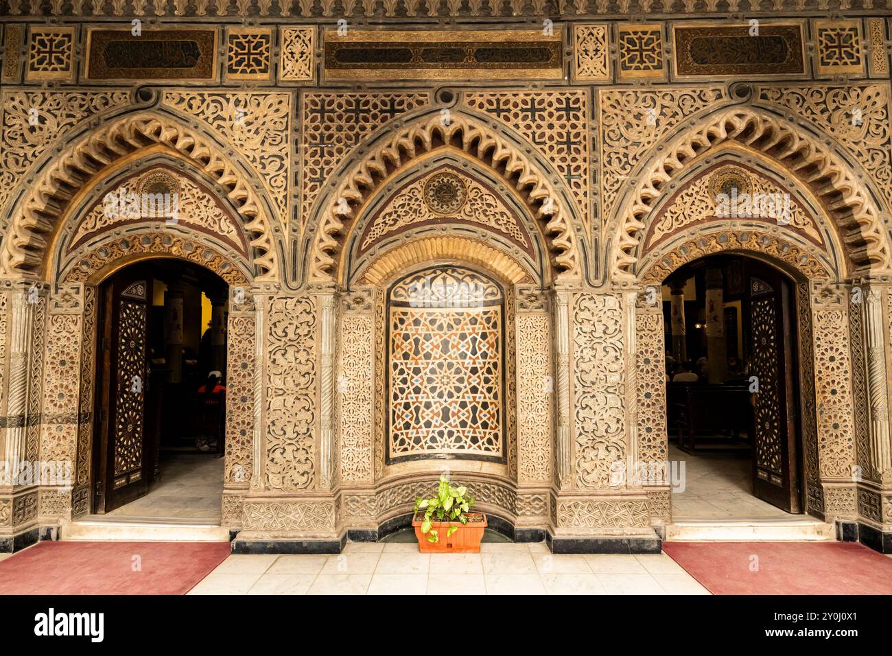 Hanging church, Coptic orthodox church of Saint virgin Mary, wooden ...