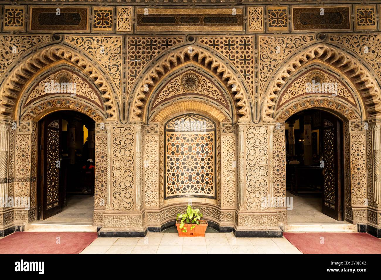 Hanging church, Coptic orthodox church of Saint virgin Mary, wooden ...