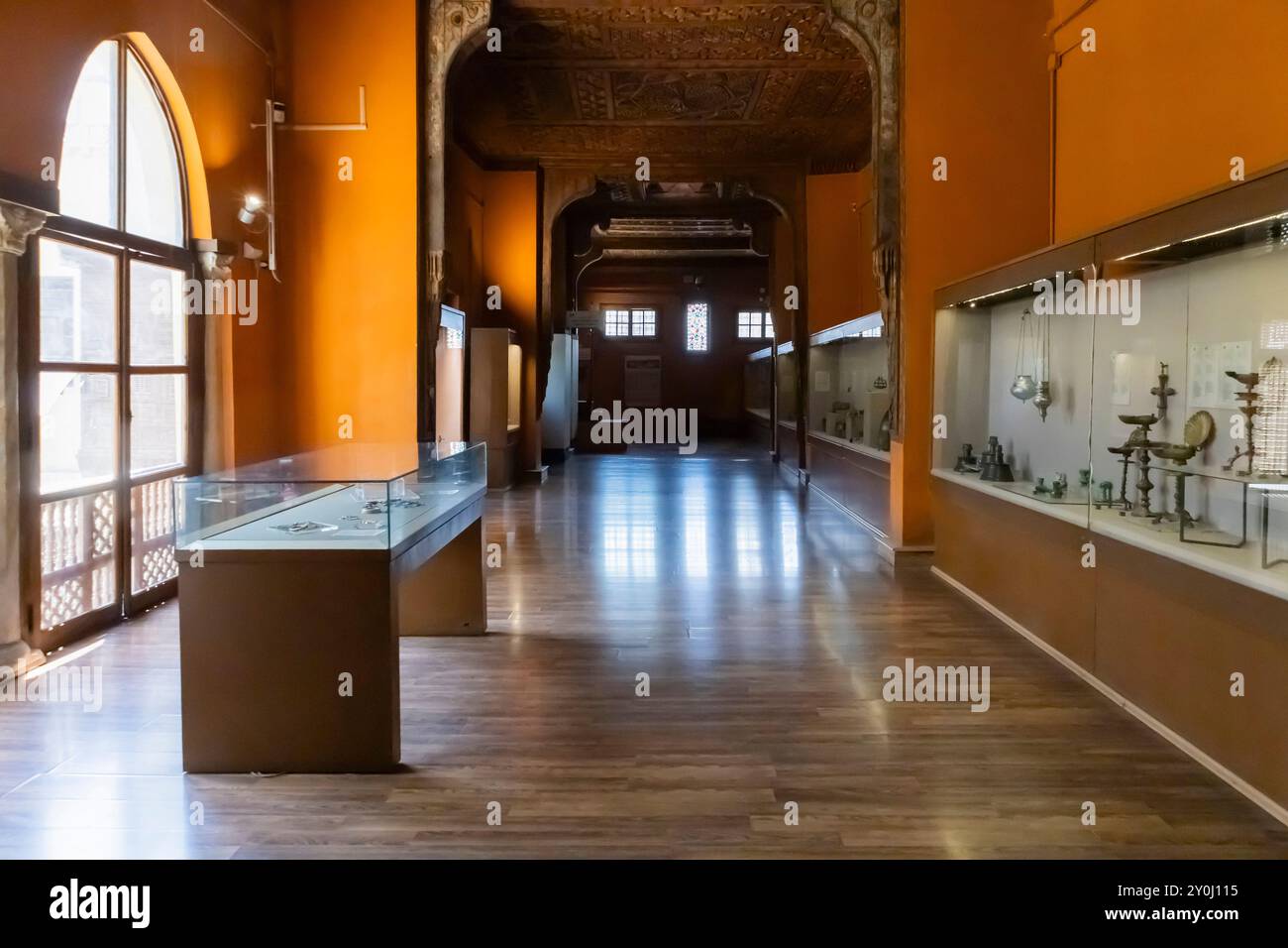 Coptic Museum, Gallery, ancient Egyptian gospel, coptic area, old Cairo ...