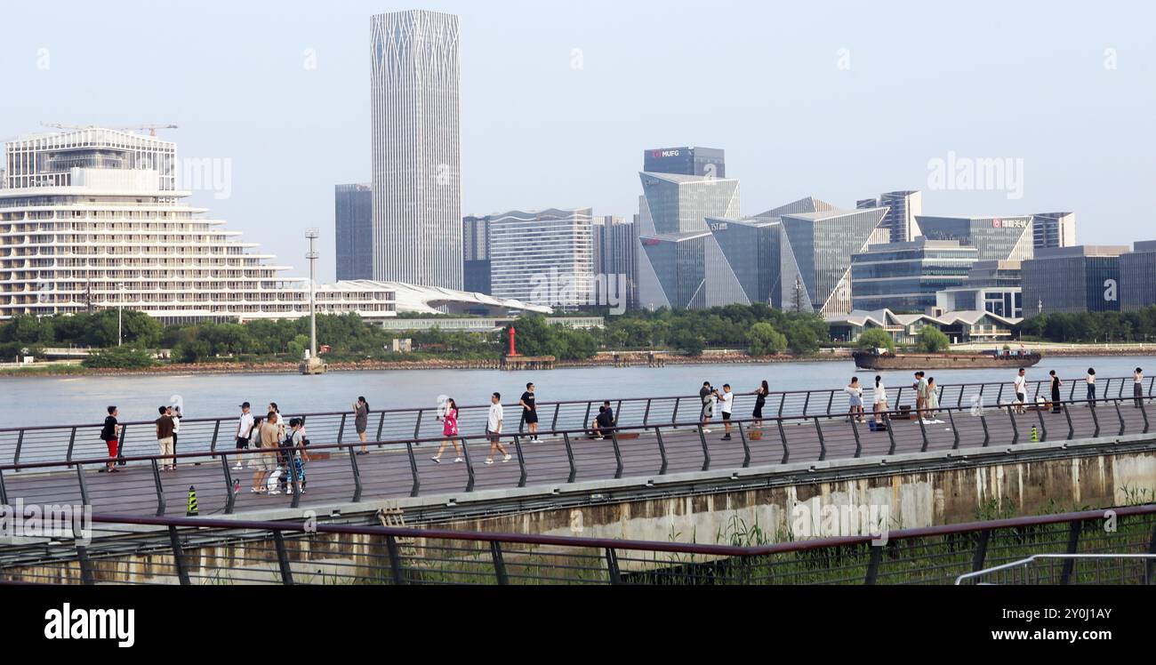 SHANGHAI, CHINA - SEPTEMBER 1, 2024 - Tourists visit Gate M West Bund ...