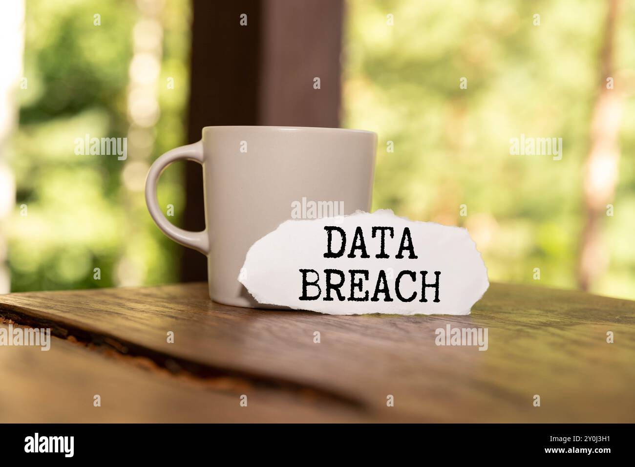 DATA BREACH text on sticker on diagram background Stock Photo - Alamy