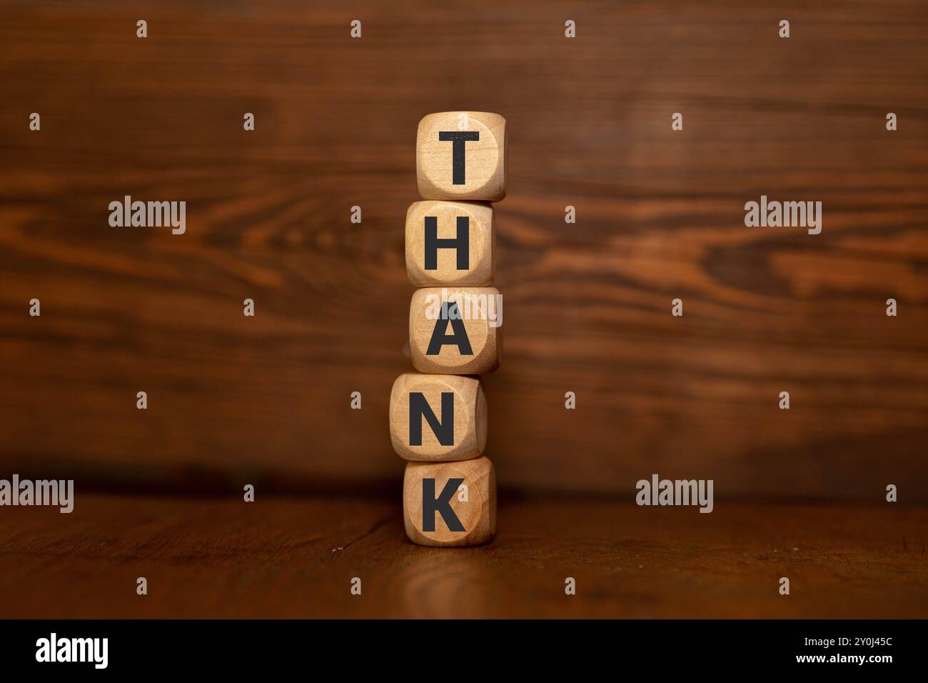 Sticky note with word THANKS on white background Stock Photo - Alamy