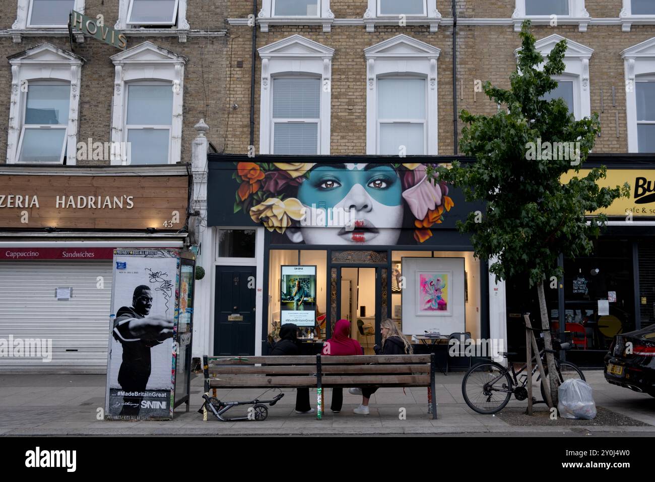 Eye mural on JG Contemporary art gallery, 45 Churchfield Road, London ...