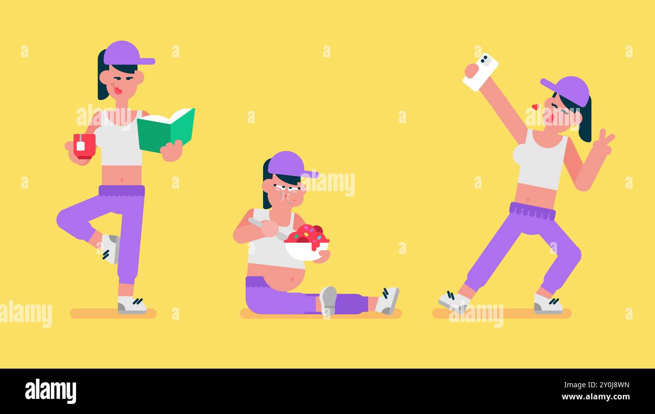 Fitness woman Take selfie with duck face, Young sportswoman poses ...