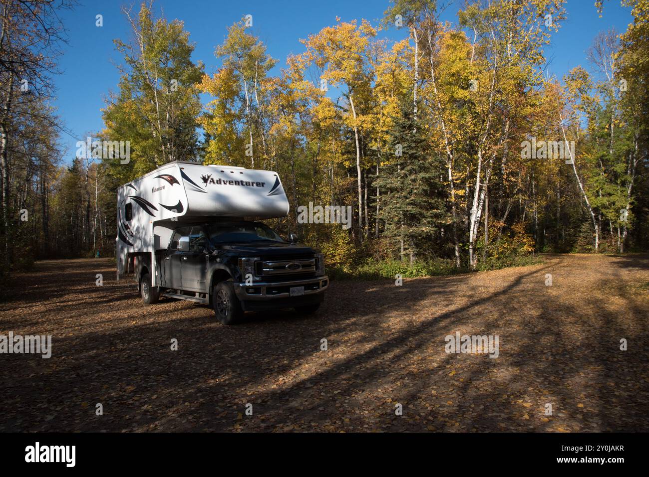 Campervan in Marten campground in Lesser Slave Lake Provincial Park in ...
