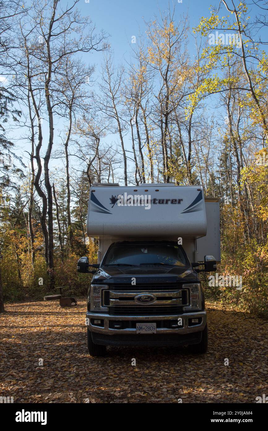 Campervan in Marten campground in Lesser Slave Lake Provincial Park in ...