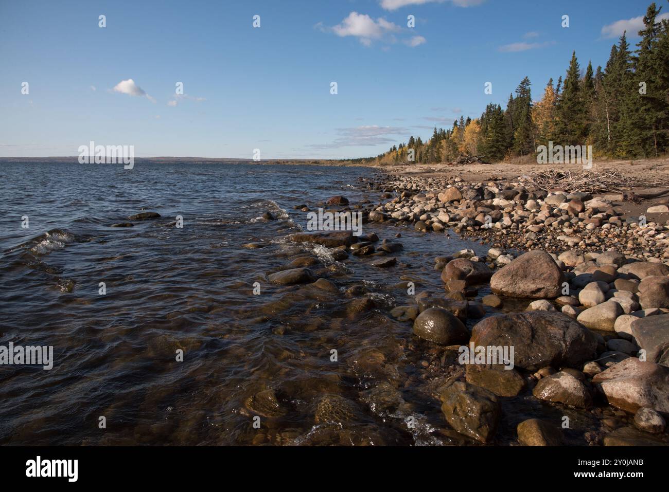 beach near Marten River campground in Lesser Slave Lake Provincial Park ...