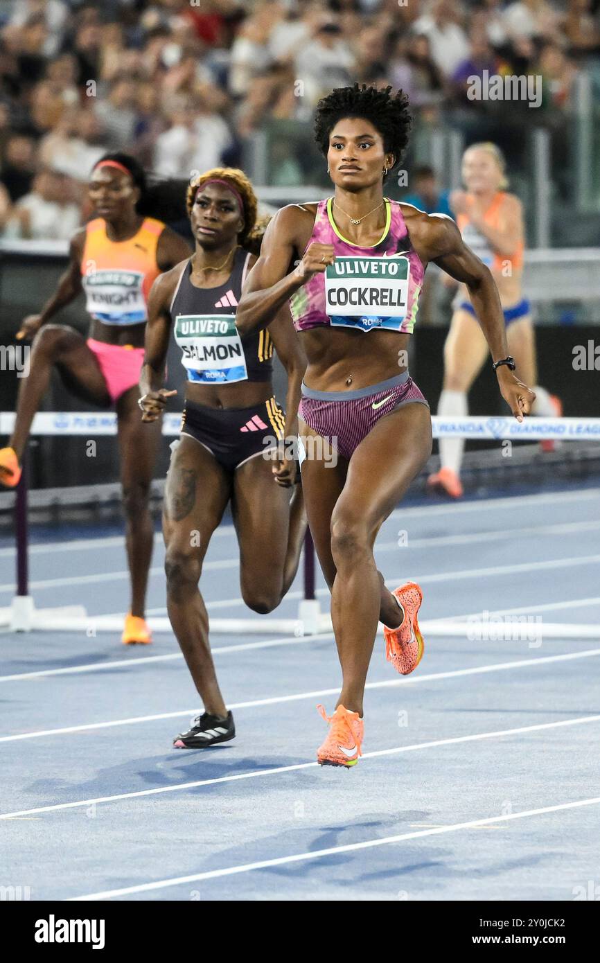 Anna Cockrell of United States of America competes in the women's 400m ...