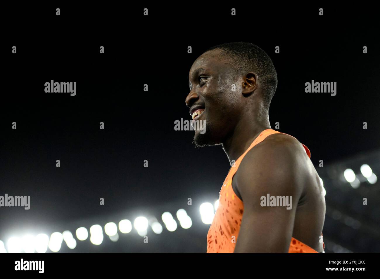 Letsile Tebogo of Botswana celebrates after winning the men's 100m ...
