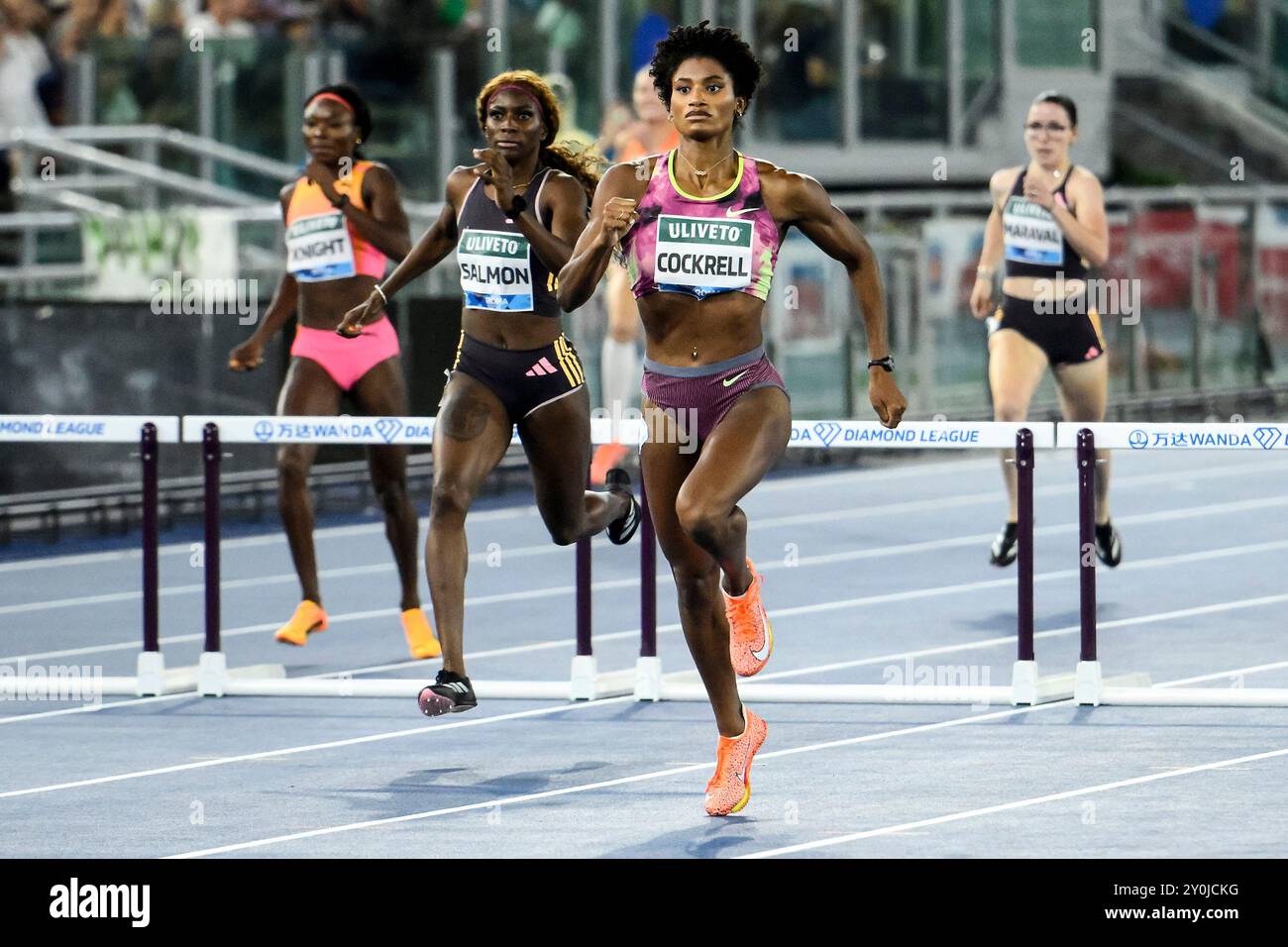 Anna Cockrell of United States of America competes in the women's 400m ...