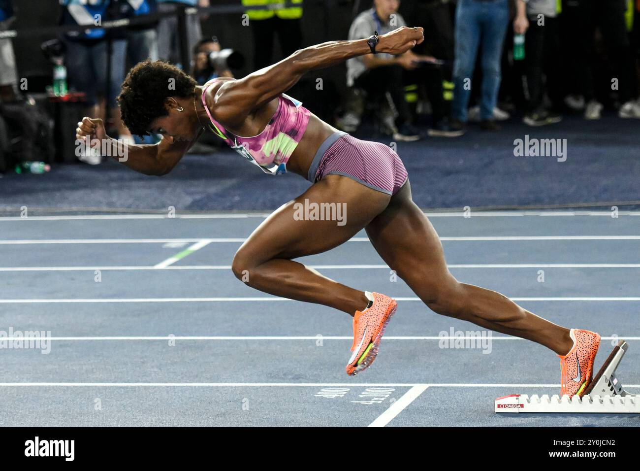 Anna Cockrell of United States of America competes in the women's 400m ...