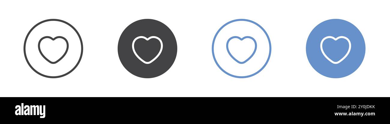 Favourite icon Flat set in black and white color outline vector mark ...