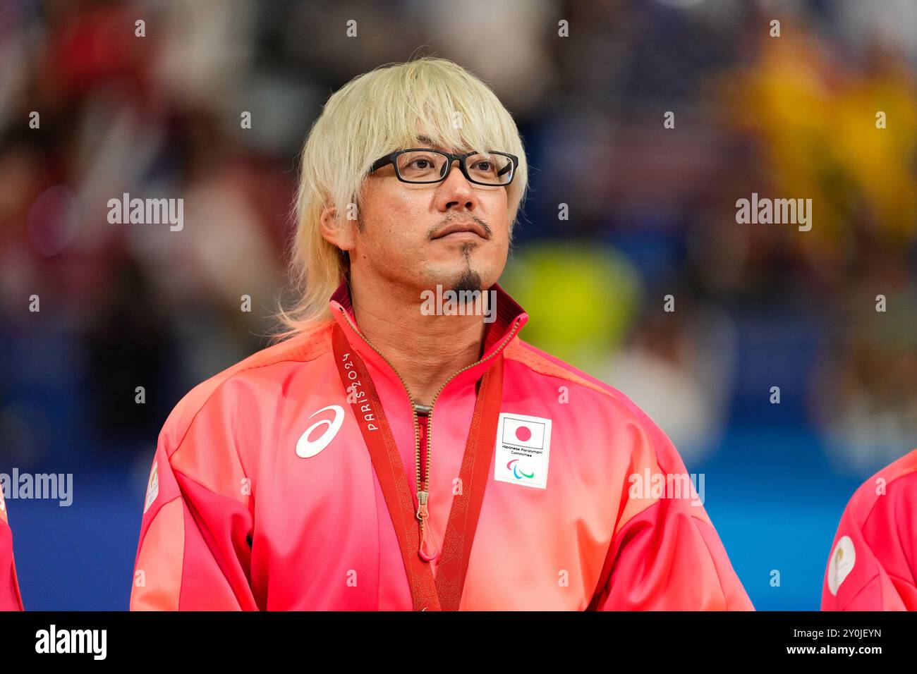 Paris, France. 2nd Sep, 2024. Daisuke Ikezaki (JPN) Wheelchair Rugby : Medal Ceremony at Champ ...