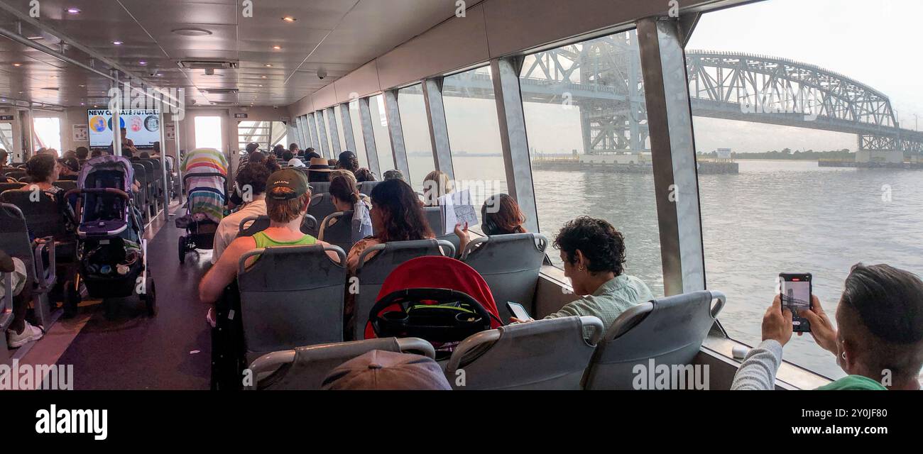 Rockaway Rocket Ferry under the Marine Park Bridge Connector Stock ...