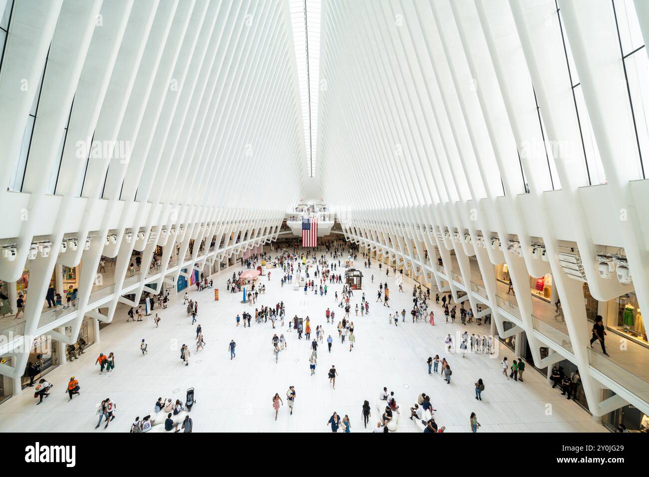 Interior of the World Trade Center Transportation Hub $4 billion Oculus ...