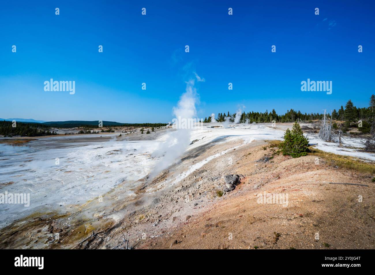 Yellowstone National Park Norris Geyser Basin and Fountain Paint Pots ...