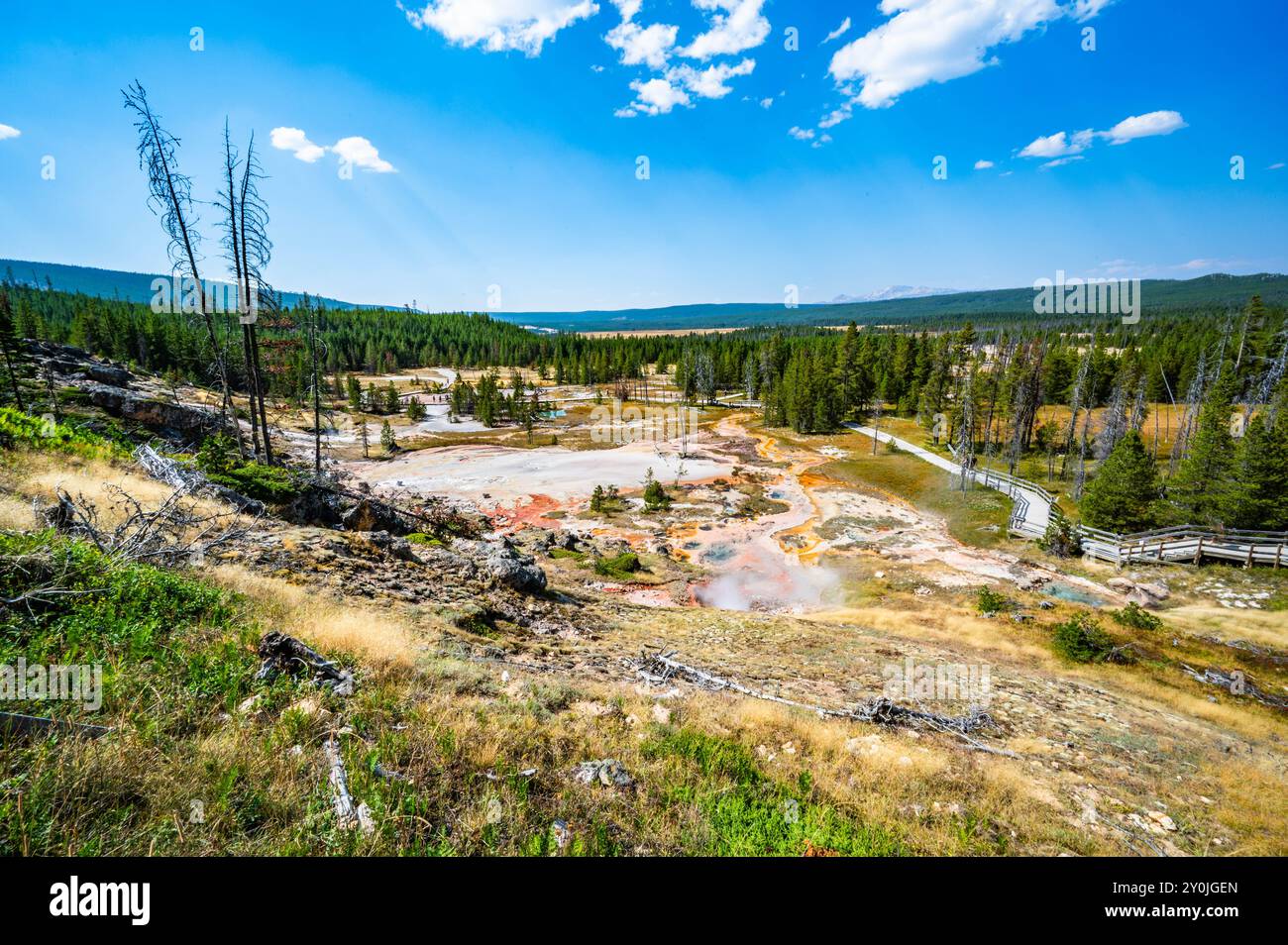 Yellowstone National Park Norris Geyser Basin and Fountain Paint Pots ...