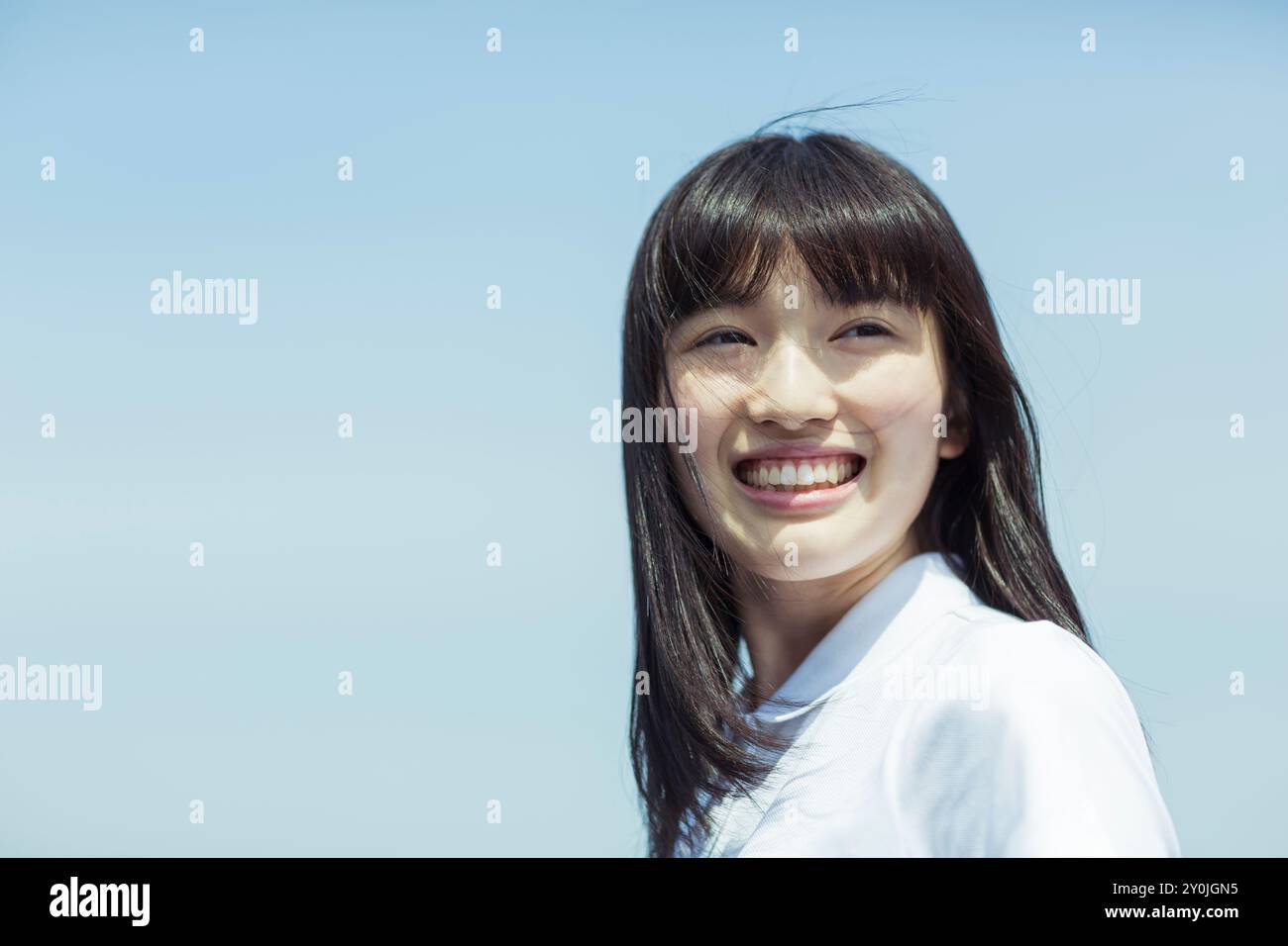 Smiling high school girl Stock Photo - Alamy