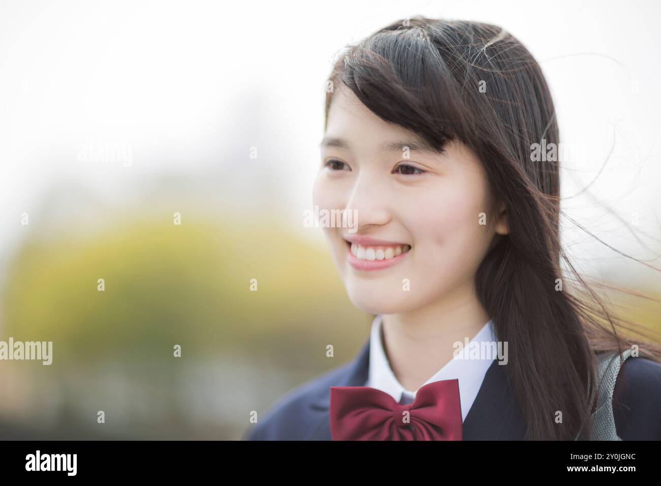 Smiling high school girl Stock Photo - Alamy