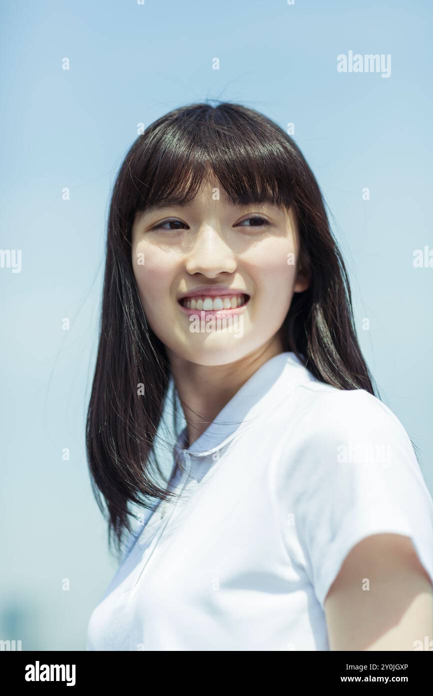 Smiling high school girl Stock Photo - Alamy